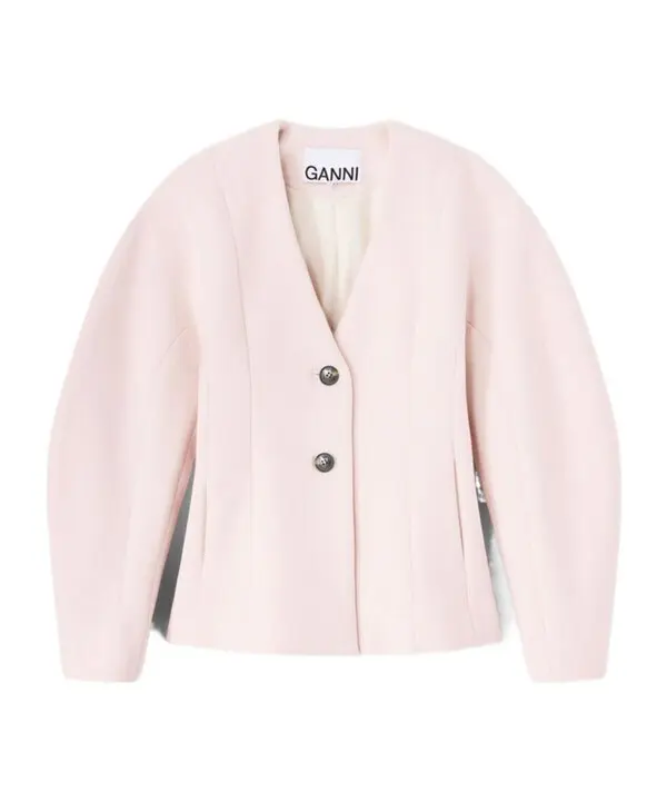 GANNI V-neck Button-front Jacket