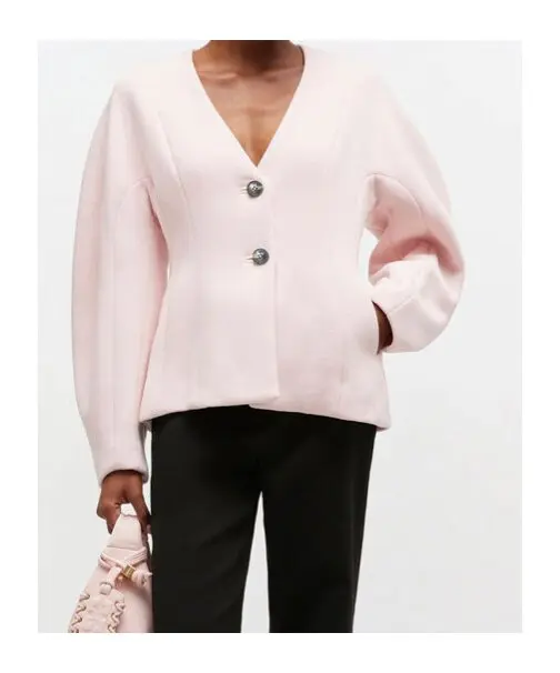 GANNI V-neck Button-front Jacket