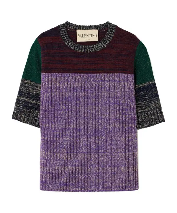 Valentino Garavani Short-sleeve Knit Sweater