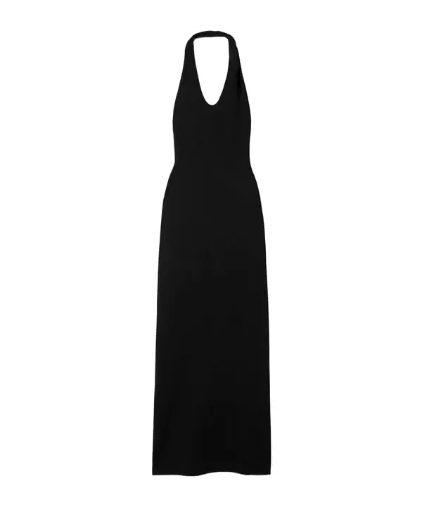 SIR. Solari Stretch Recycled-jersey Halterneck Maxi Dress