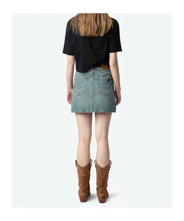Zadig&Voltaire Belted Denim Skirt