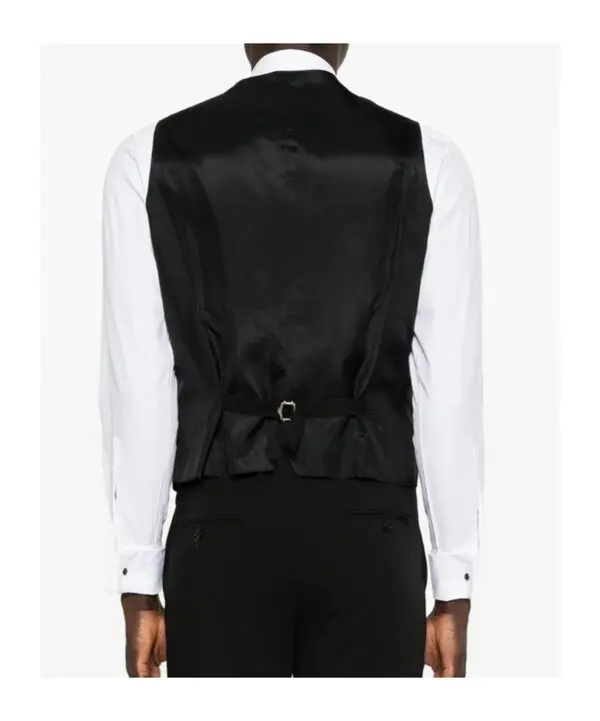 Tagliatore Sleeveless V-neck Vest With Patch Pockets