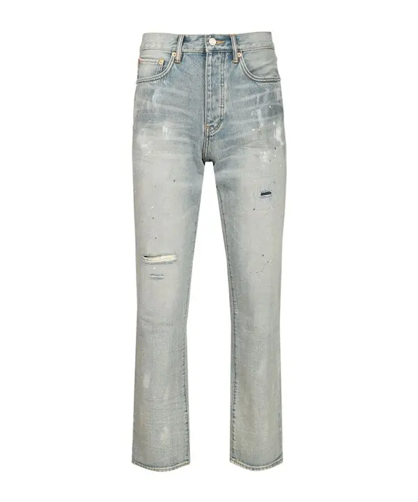 PURPLE BRAND P011 Slash Paint Jeans - Gray