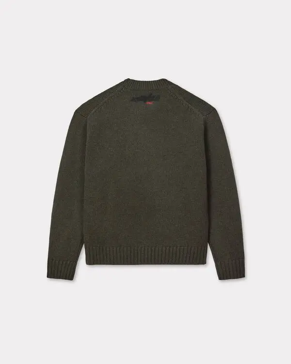 Kenzo X Futura 2000 Embroidered Knitted Jumper - Khaki