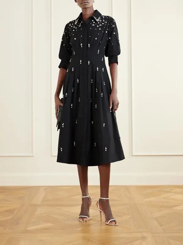 Simkhai Embellished Midi Shirt Dress