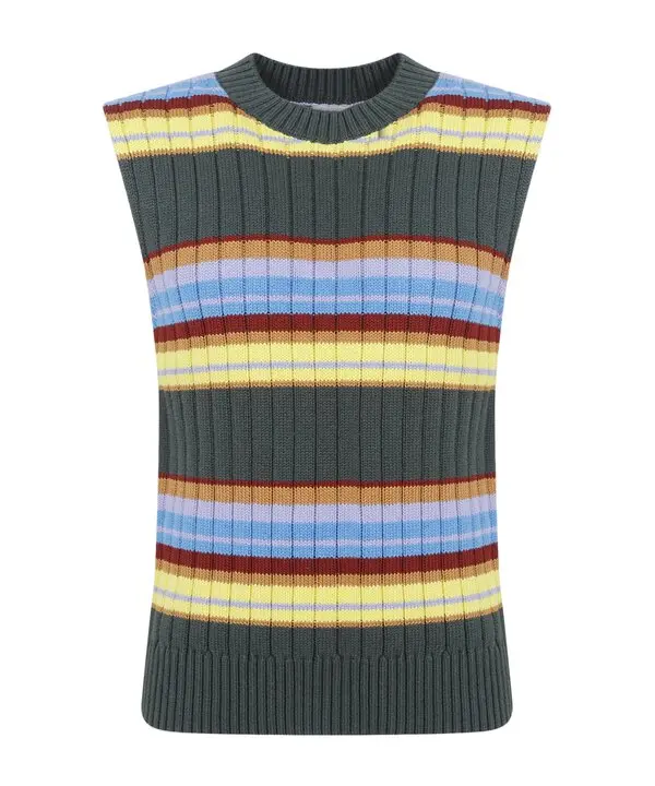 Dries Van Noten Striped Sleeveless Sweater