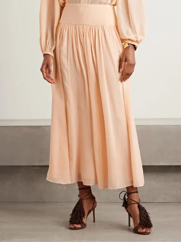 Ulla Johnson Reina Pleated Midi Skirt