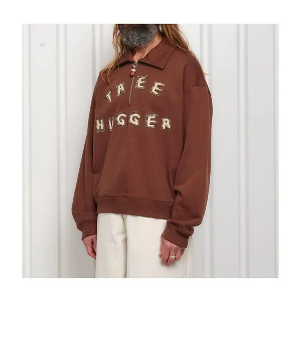 STORY MFG. Geo Pullover "tree Hugger" With Appliqué Detailing