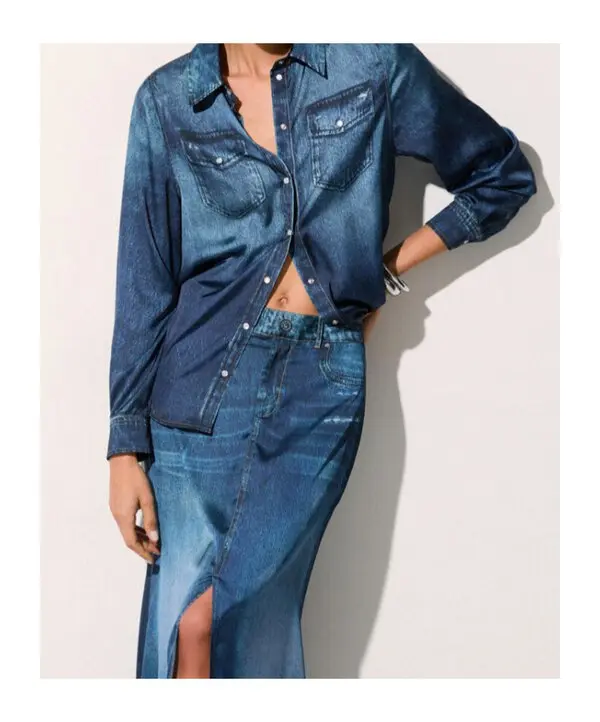 Liu Jo Effect Digital Print Shirt