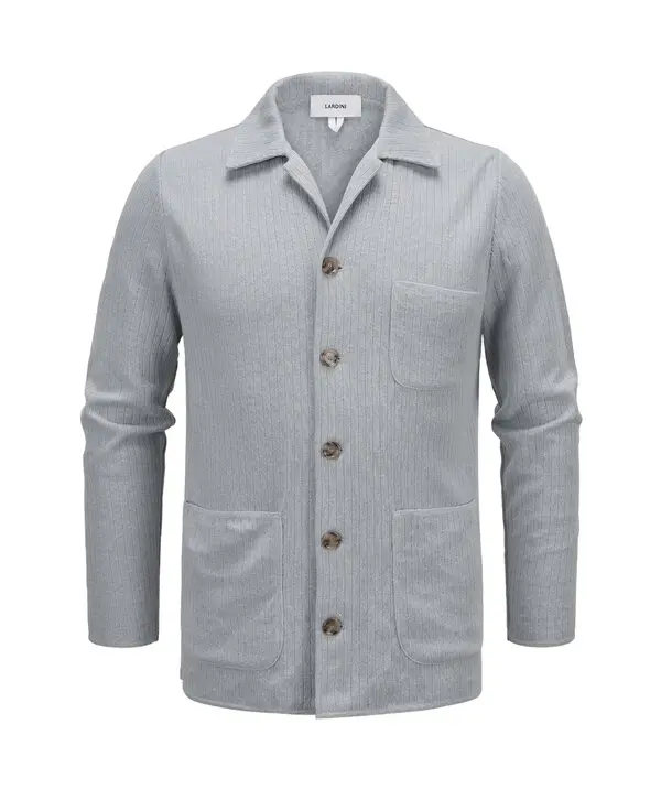 LARDINI Long-sleeve Jacket With Turn-down Collar - Gray