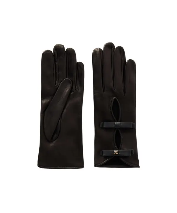 Valentino Garavani Bow Gloves - Black