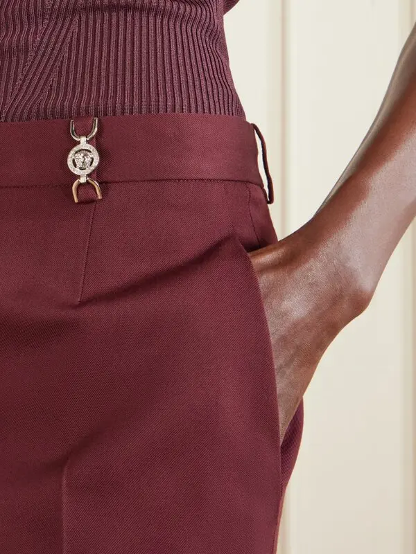 Versace Embellishment Trousers - Brown