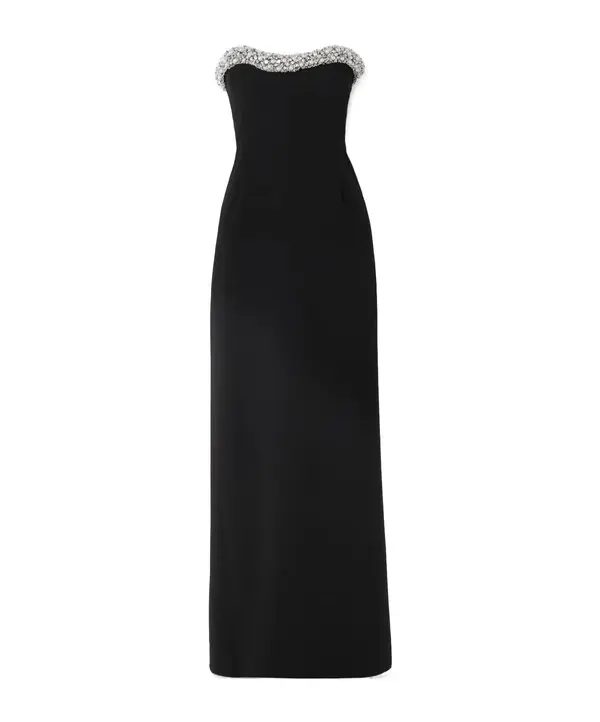 Simkhai Riona Embellished Bustier Gown - Black
