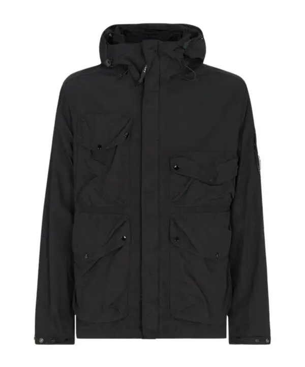 C.P. COMPANY Goggle Hooded Jacket - Black