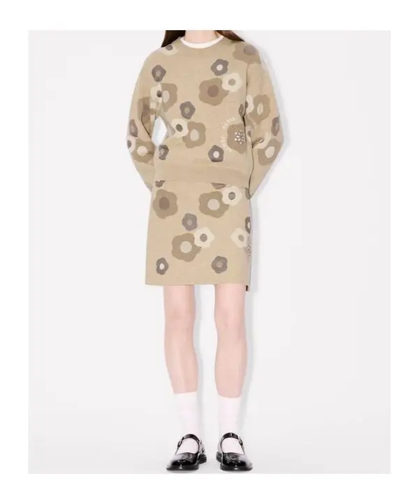 Kenzo Hana Dots Embroidered Mini Skirt - Nude