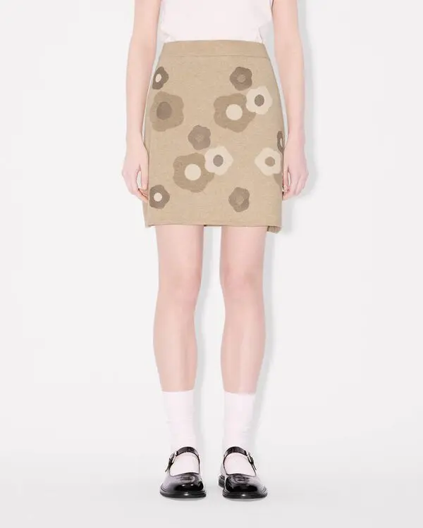 Kenzo Hana Dots Embroidered Mini Skirt - Nude
