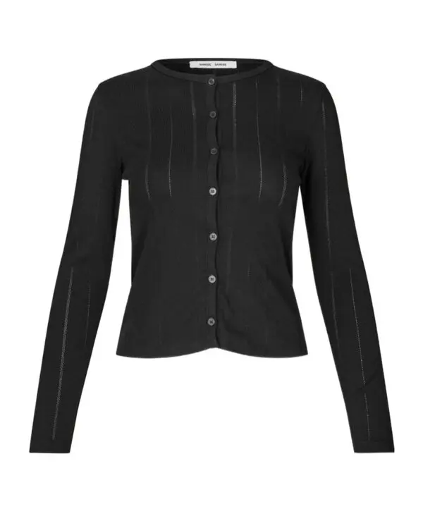 SAMSOE SAMSOE Ribbed Knit Button-up Cardigan