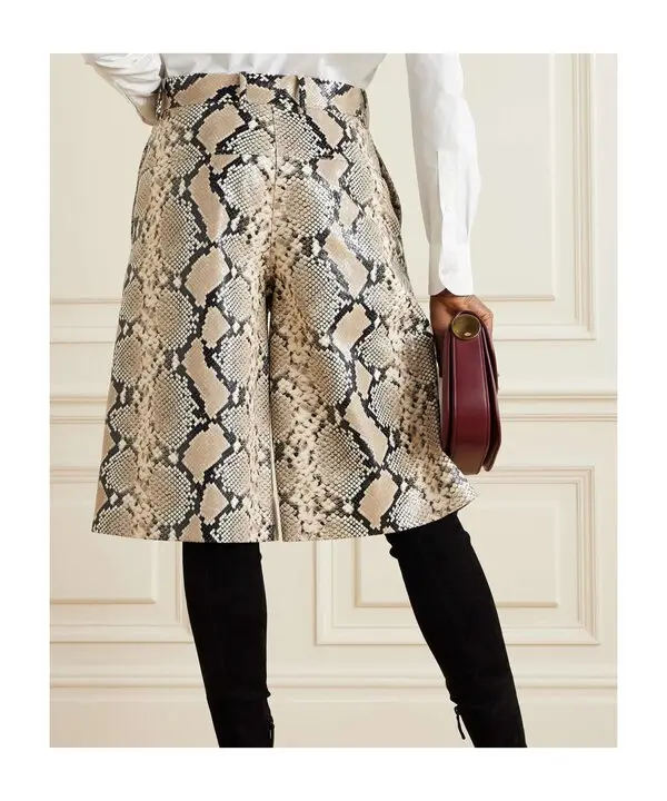 JIL SANDER Printed High-waisted Culottes - Brown