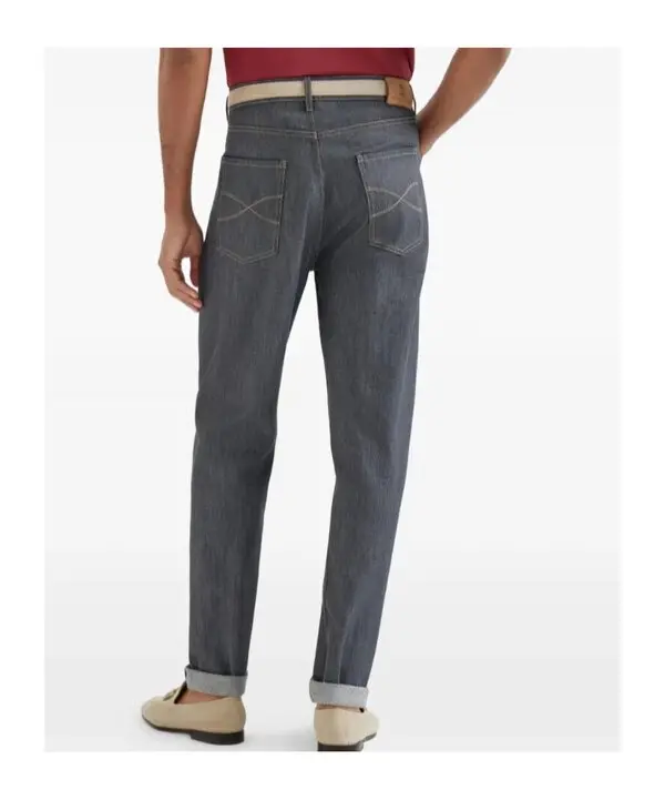 Brunello Cucinelli Iconic Fit Five-pocket Denim Trousers - Black