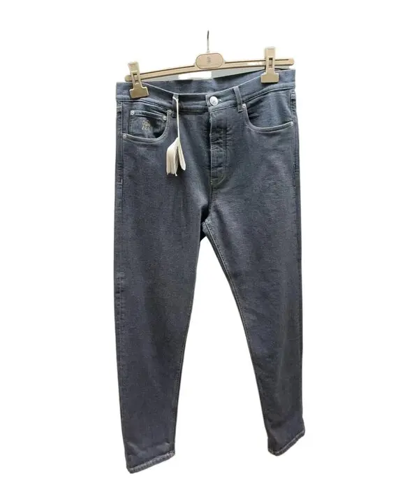 Brunello Cucinelli Iconic Fit Five-pocket Denim Trousers - Black