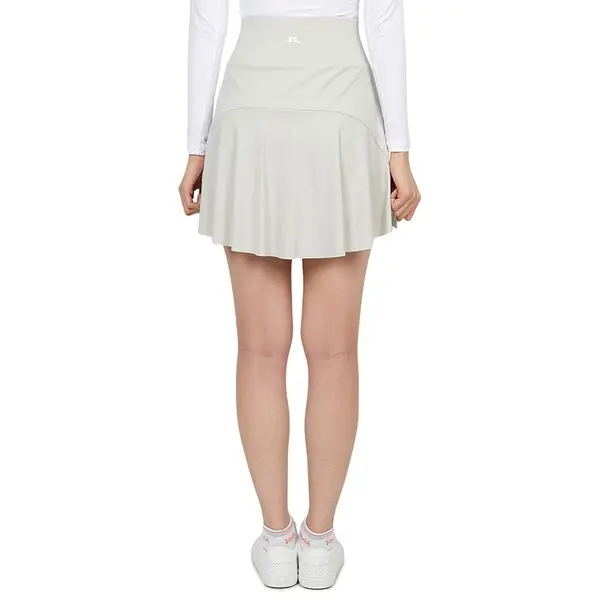 J. Lindeberg Logo Skirt With Asymmetrical Hem - Beige