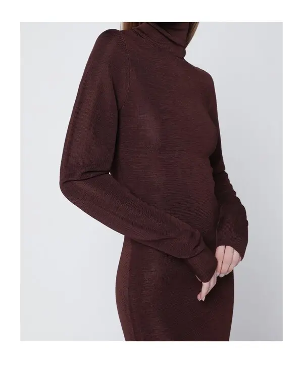 ENTIRE STUDIOS Long Sleeve Turtleneck Maxi Dress