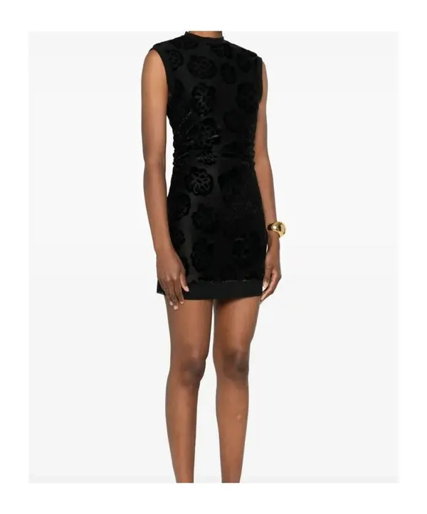 SIR. Vittoria Ruched Devoré-velvet Mini Dress