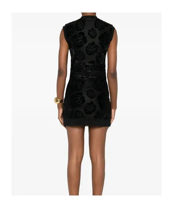SIR. Vittoria Ruched Devoré-velvet Mini Dress