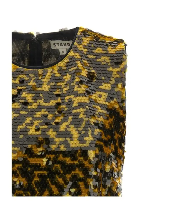Staud Seraphina Sequin-embellished Sleeveless Top - Black