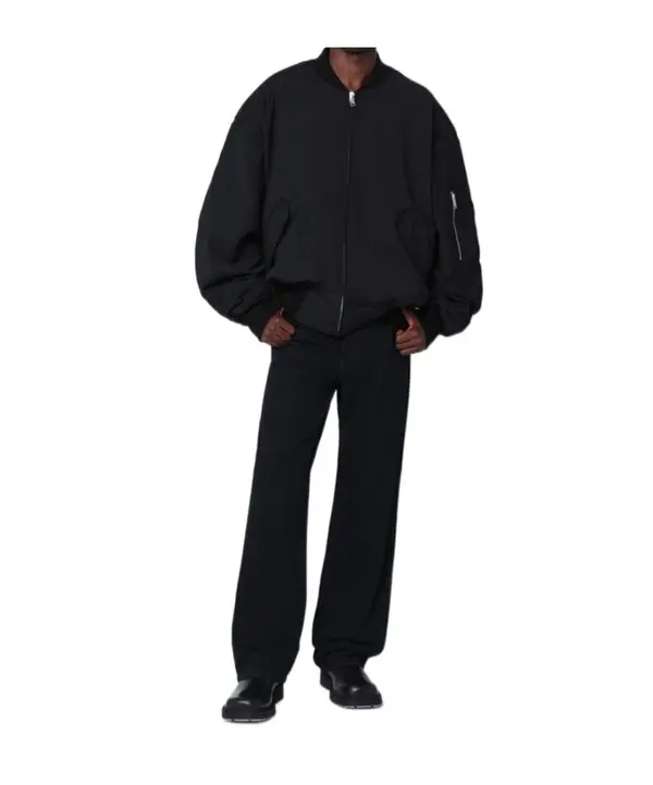 ENTIRE STUDIOS Zip-pocket Bomber Jacket - Black