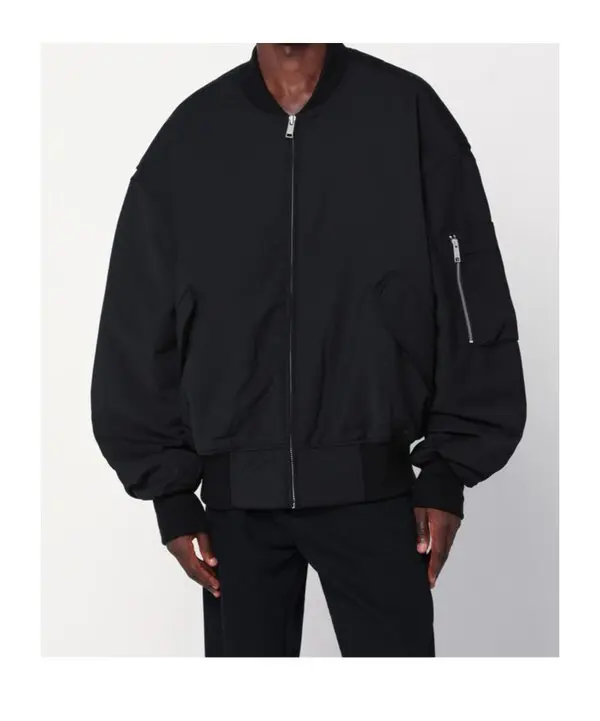 ENTIRE STUDIOS Zip-pocket Bomber Jacket - Black