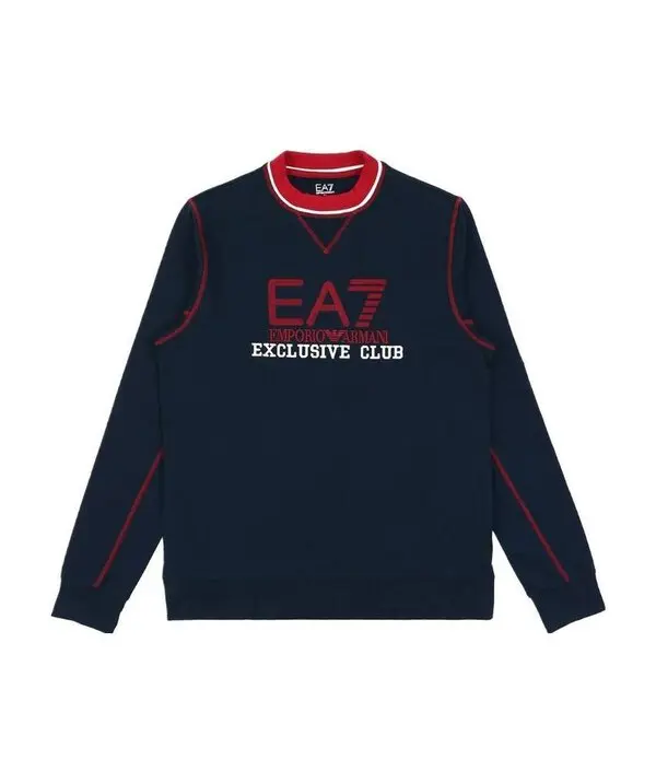 EA7 Embroidered Logo Crewneck Sweater