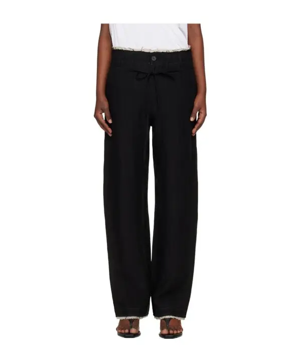 POST ARCHIVE FACTION (PAF) Lace-up Linen Trousers