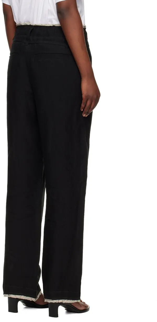 POST ARCHIVE FACTION (PAF) Lace-up Linen Trousers