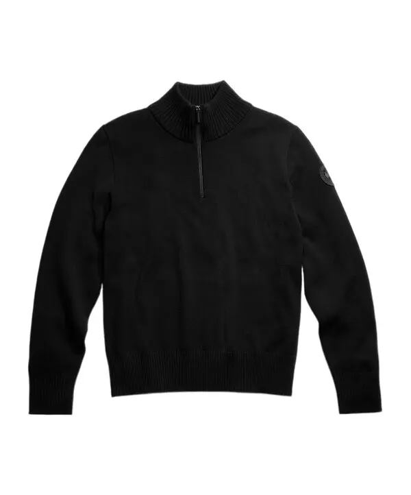 Canada Goose Rosseau 1/4 Zip Merino Wool Sweater - Black