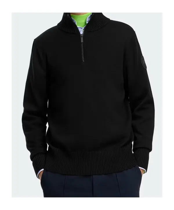 Canada Goose Rosseau 1/4 Zip Merino Wool Sweater - Black