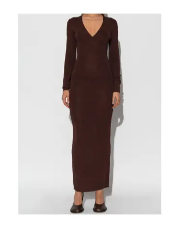 ENTIRE STUDIOS V-neck Long-sleeve Maxi Dress