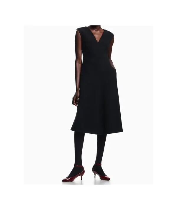 Emporio Armani V-neck Ribbed Dress