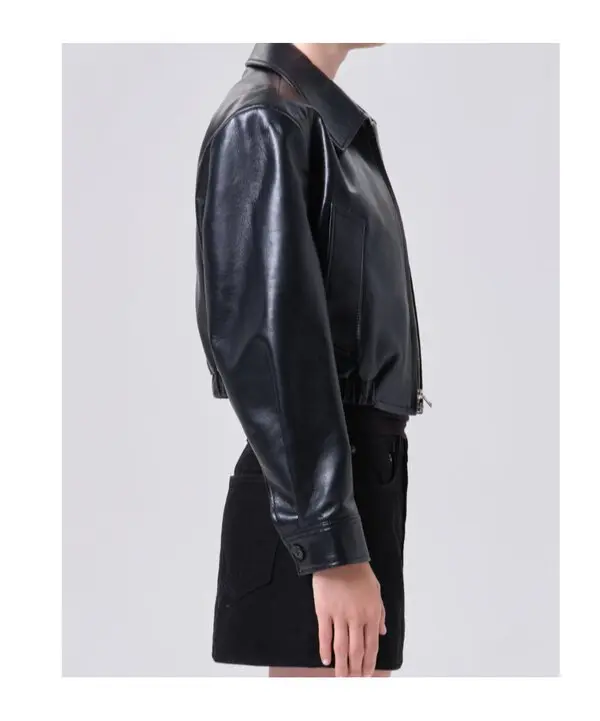AGOLDE Nahla Cropped Jacket - Black