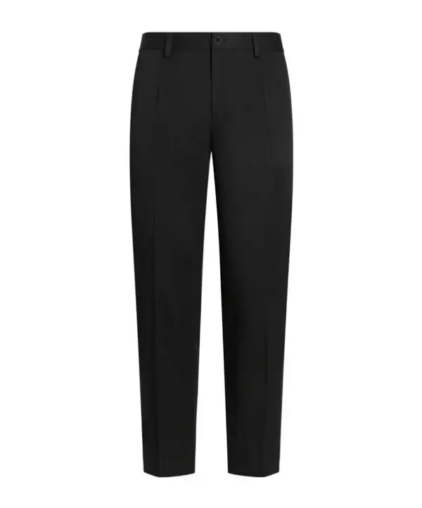 Dolce & Gabbana Tailored Pants With Pressed Crease - Black