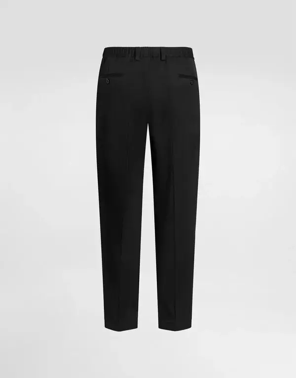Dolce & Gabbana Tailored Pants With Pressed Crease - Black