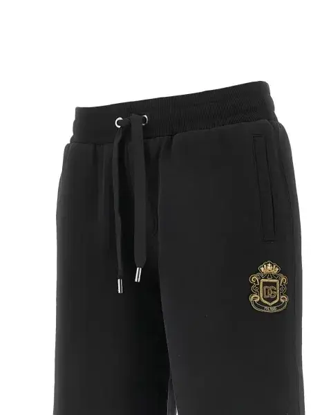 Dolce & Gabbana Logo-embroidered Drawstring Bermuda Shorts - Black
