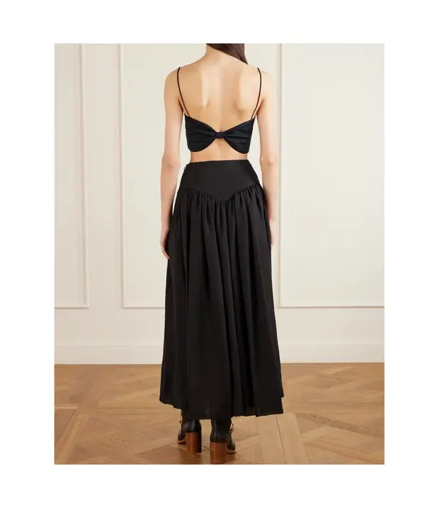 Gabriela Hearst Blazie Cropped Linen Top