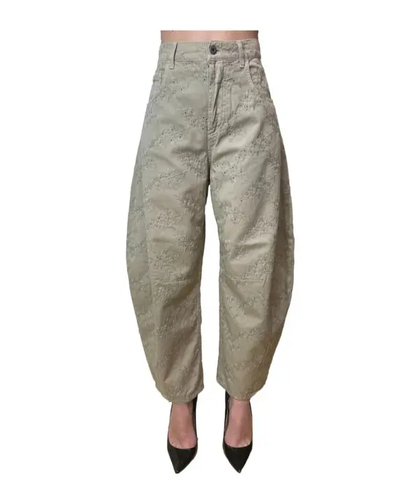 Liu Jo Embroidered Floral Lantern Trousers