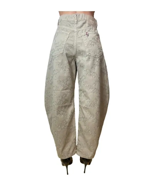 Liu Jo Embroidered Floral Lantern Trousers