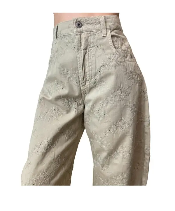 Liu Jo Embroidered Floral Lantern Trousers