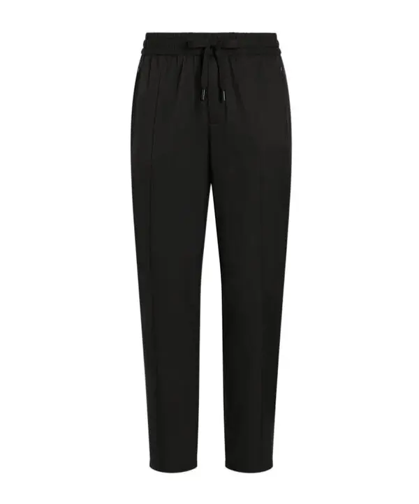 Dolce & Gabbana Logo Plaque Jogging Pants - Black