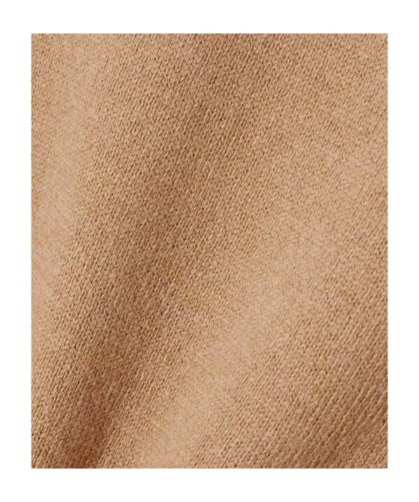 JIL SANDER Crew Neck Ribbed Trim Sweater - Brown