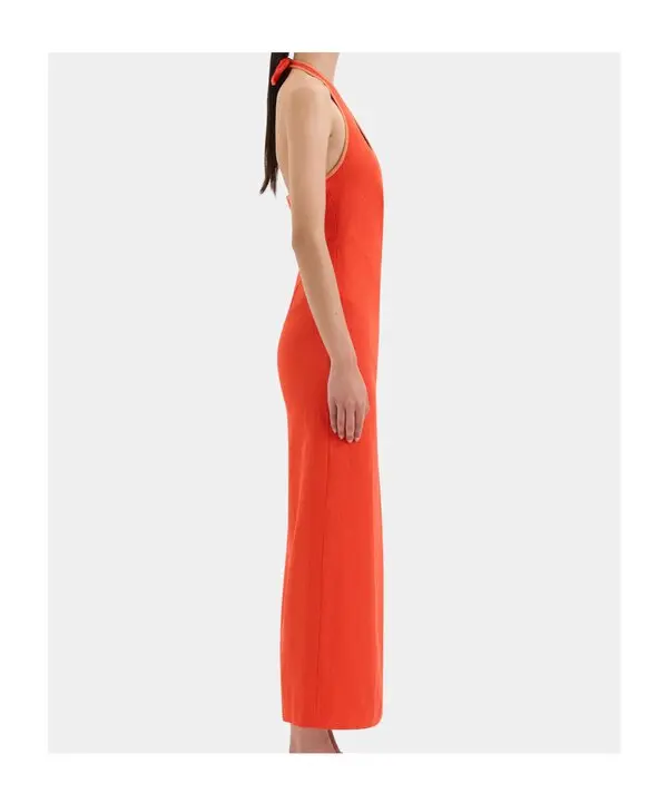 SIR. V-neck Halterneck Maxi Dress With Tie-up Back