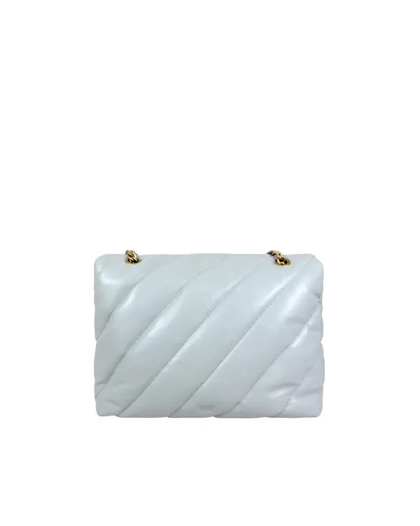 Pinko Love Big Puff Chain Shoulder Bag - Gray